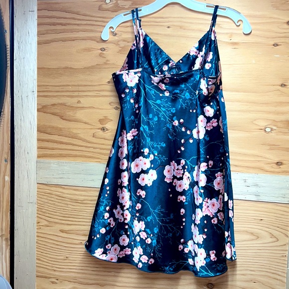 Source Unknown | Intimates & Sleepwear | Jade Green Satin Mini Negligee ...